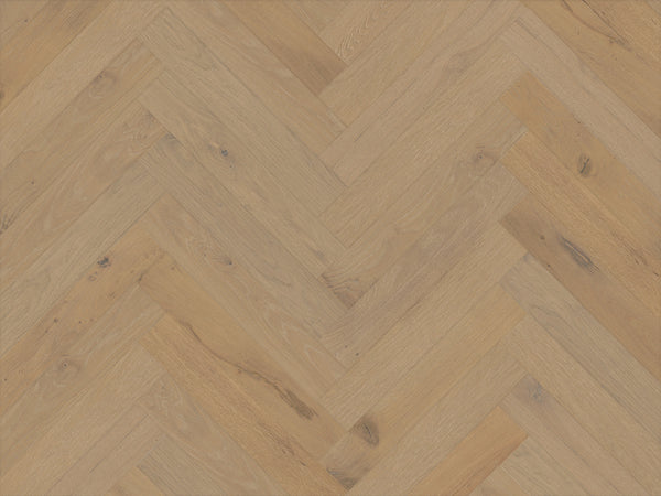 Beige herringbone engineered hardwood flooring, European Oak - monarchplank